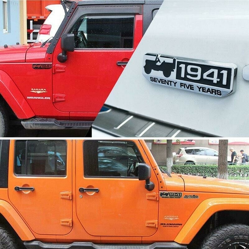 3D Car Sticker Metal Coppery 1941 Seventy Five Years Emblem Decal ...